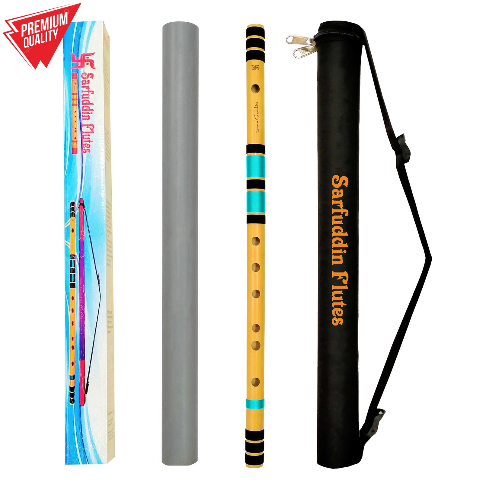 Sarfuddin Flutes A Sharp Base Bansuri 22 inches Premium Quality Tuned ...