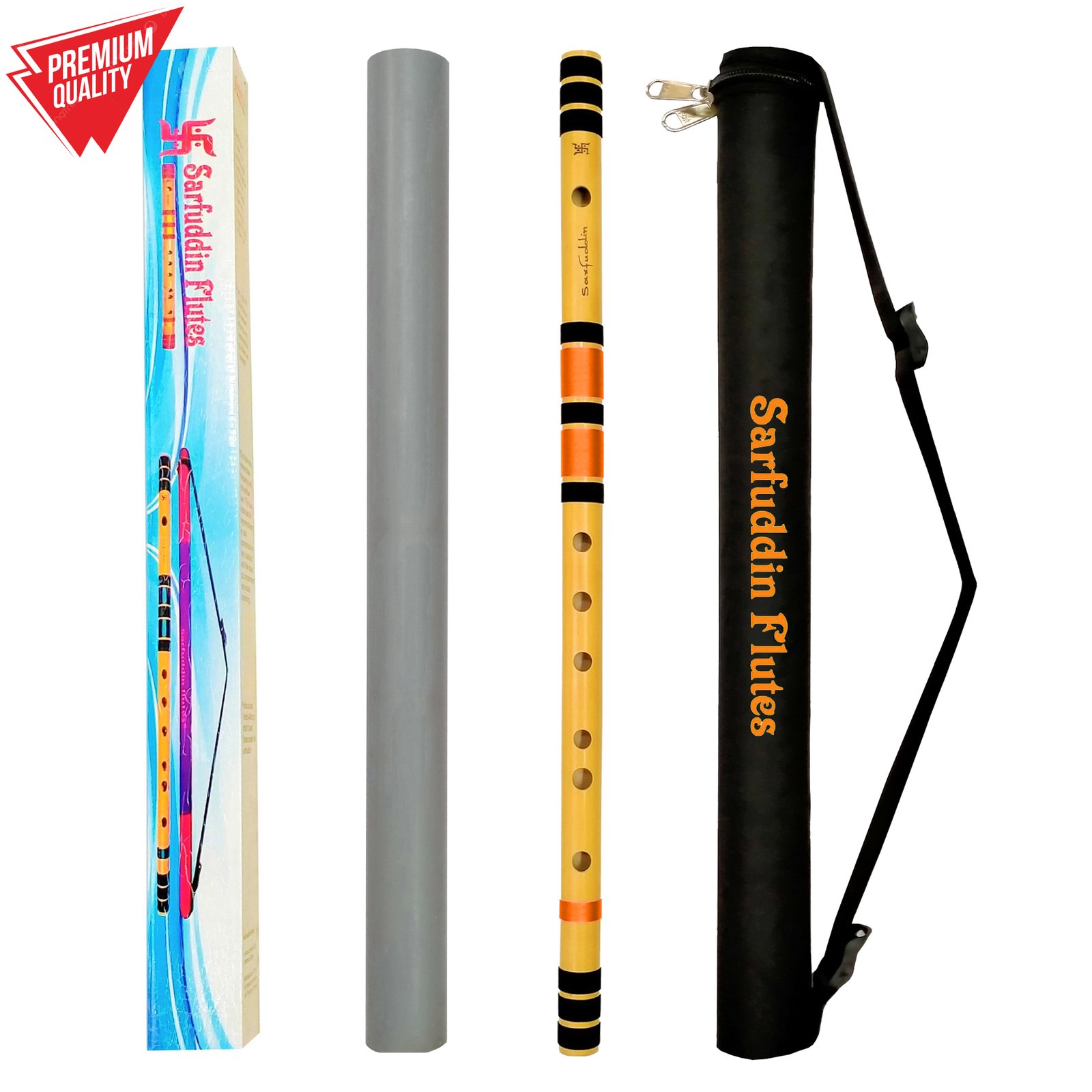 Sarfuddin Flutes C Sharp Base Bansuri 34 inches Premium Quality Bamboo ...