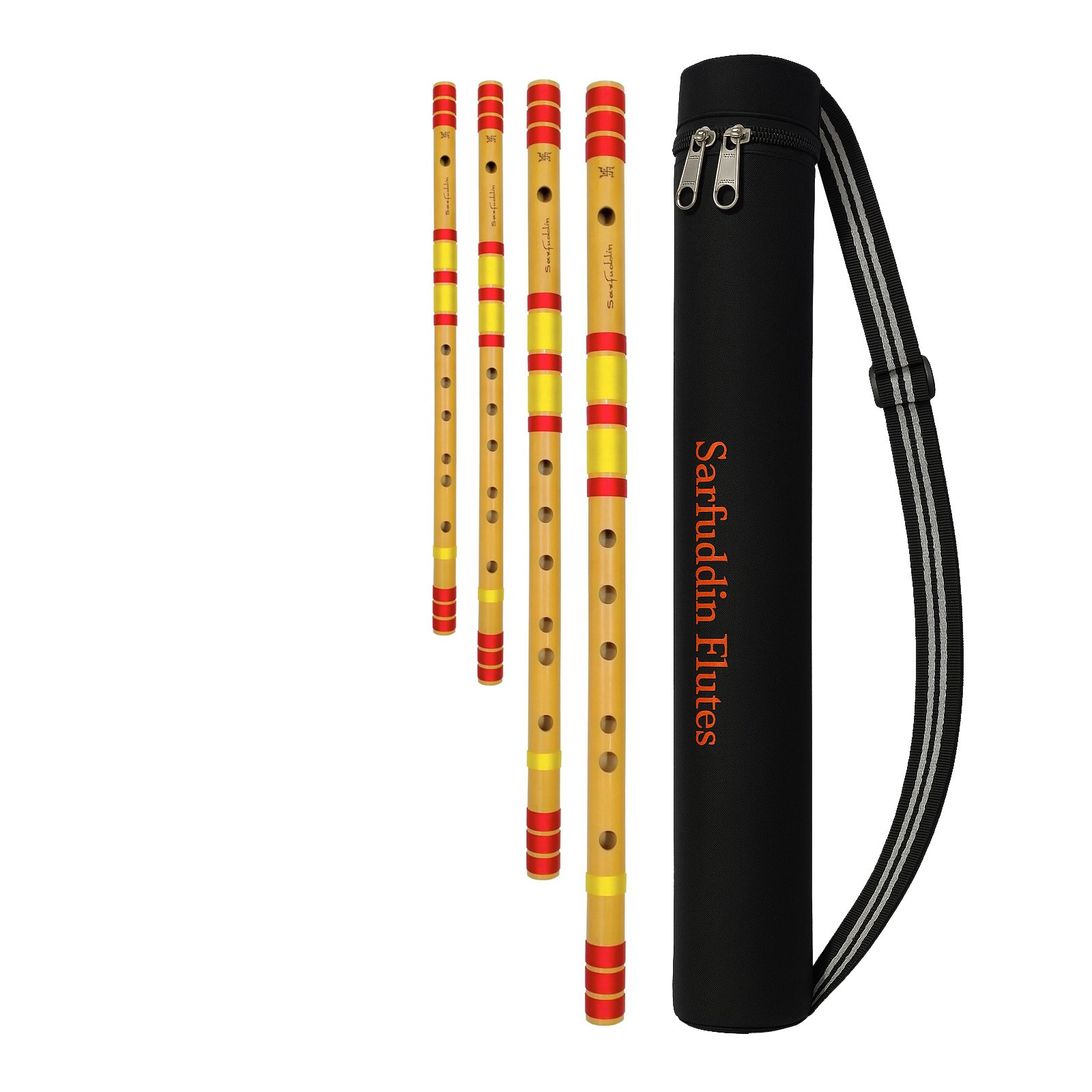 Sarfuddin Flutes 4 Bansuri Combo Set ( E Base, G Base, C Medium & C ...