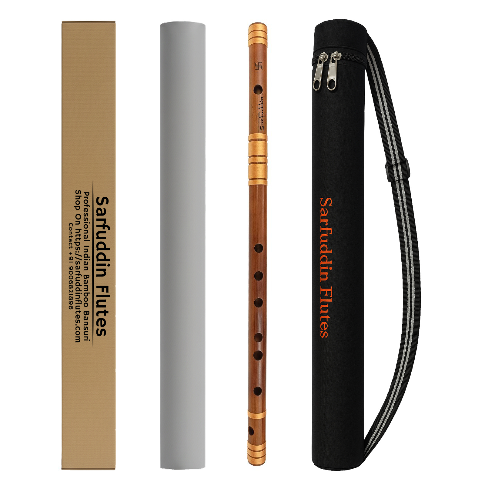 Sarfuddin Flutes F Natural Medium 15 Inches Oil Treated Fry Bamboo ...